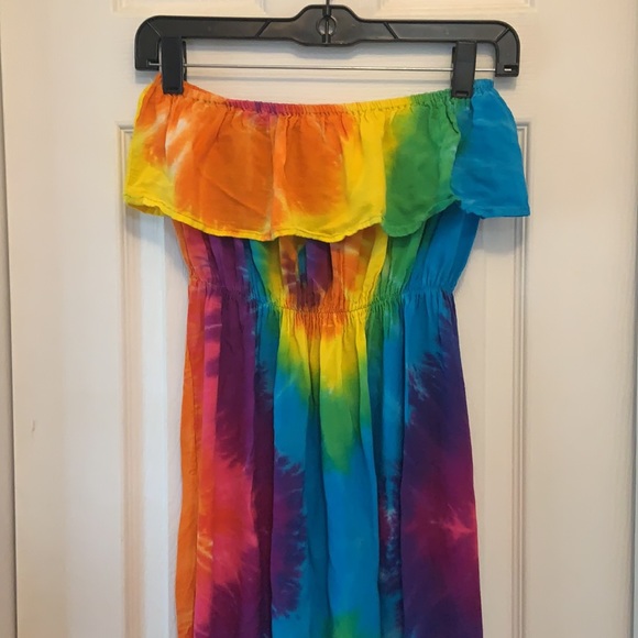 Peaceful People | Dresses | Peaceful People Tie Dye Strapless Dress ...